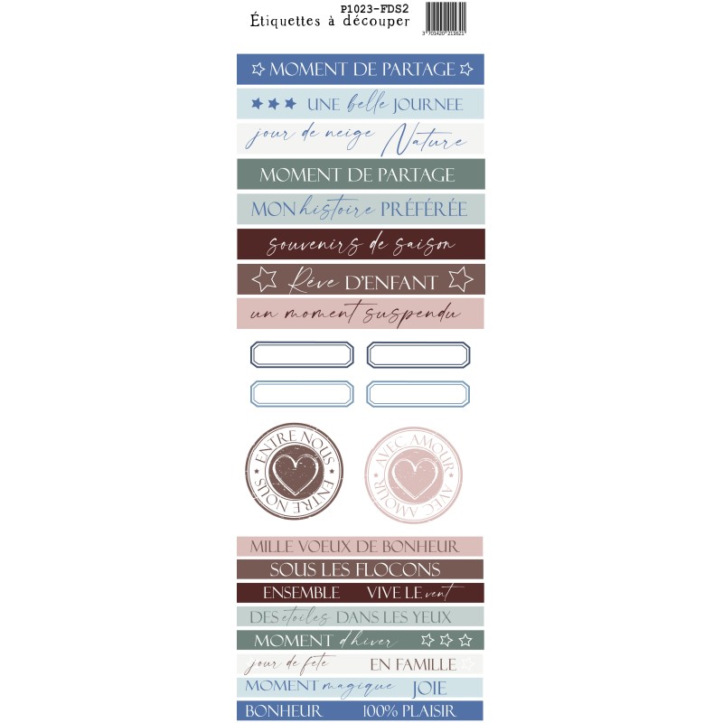 P1023-FDS2 Planche étiquettes mots - Comptoirduscrap